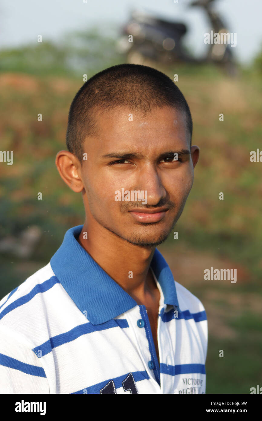 Indian young man portfolio Stock Photo - Alamy
