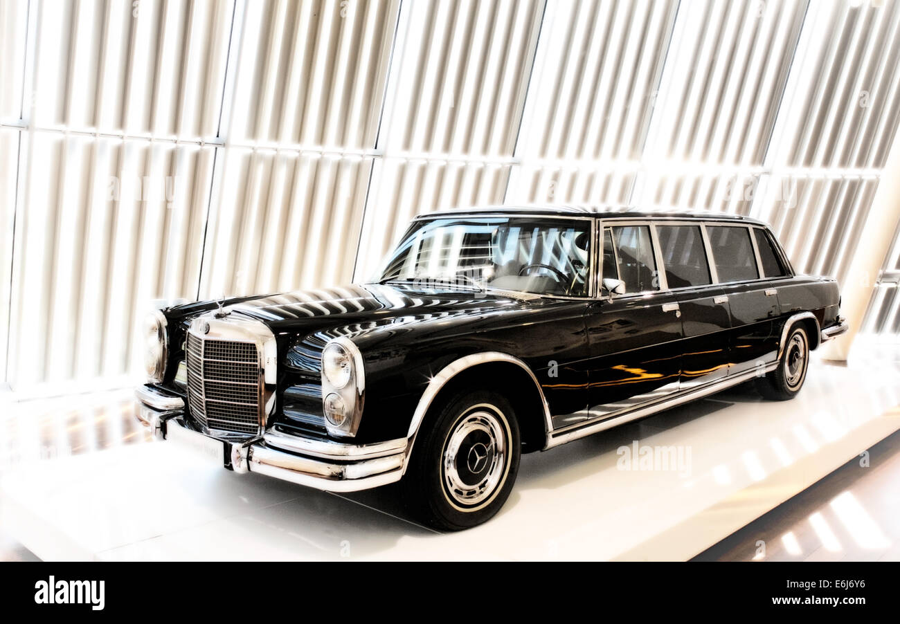 Stylised image of a large car at Mercedes Benz World at Brooklands ...