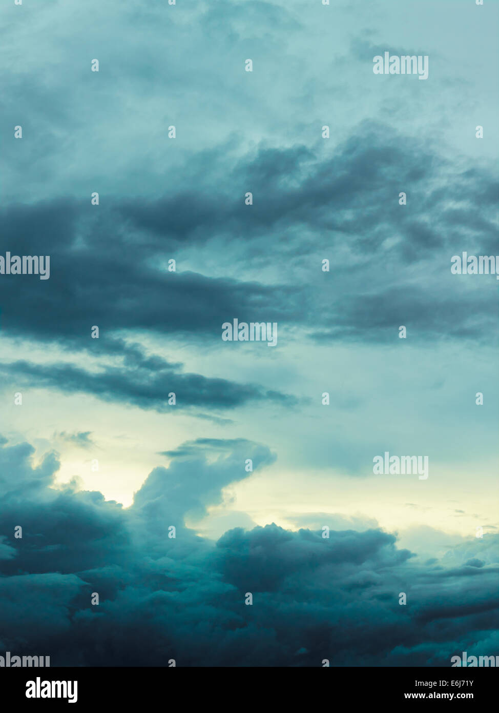 Dark cloudy sky, rain clouds - vertical format Stock Photo - Alamy