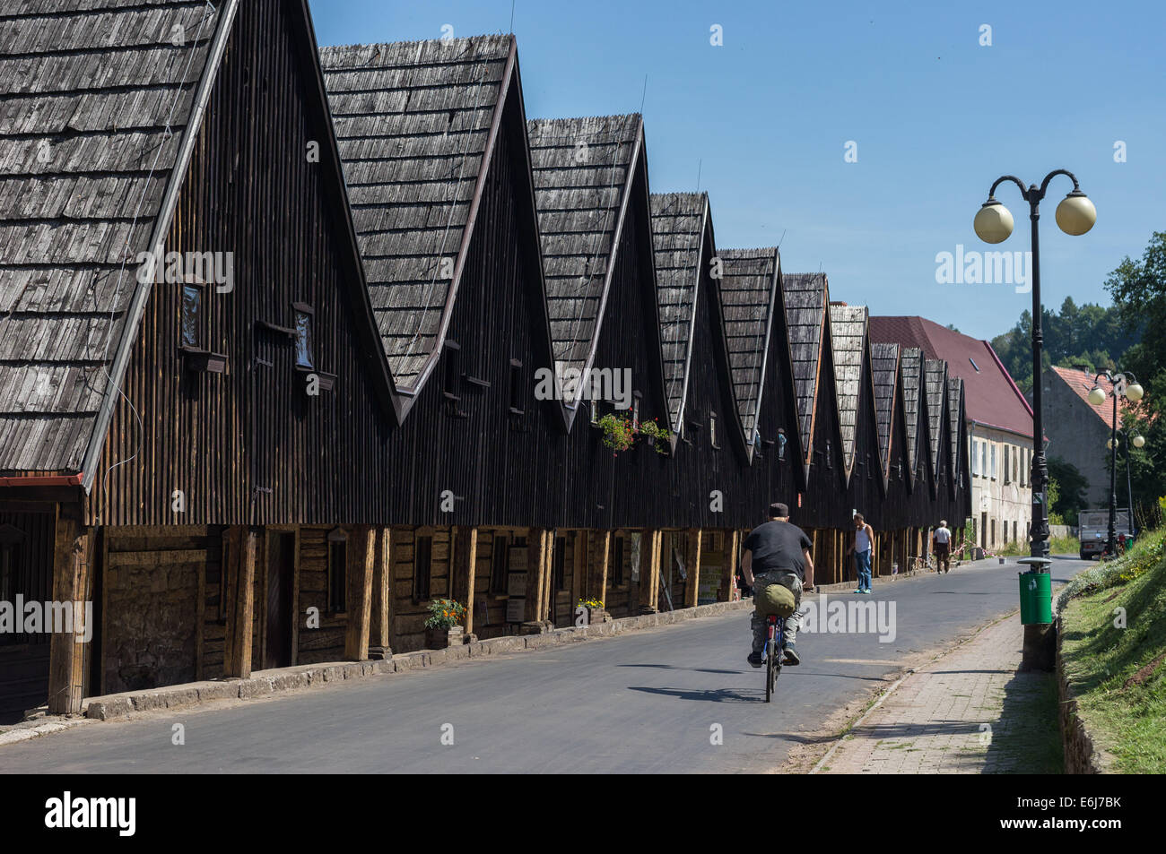 Old wooden weavers houses from 1702 Chelmsko Slaskie Lower Silesia ...
