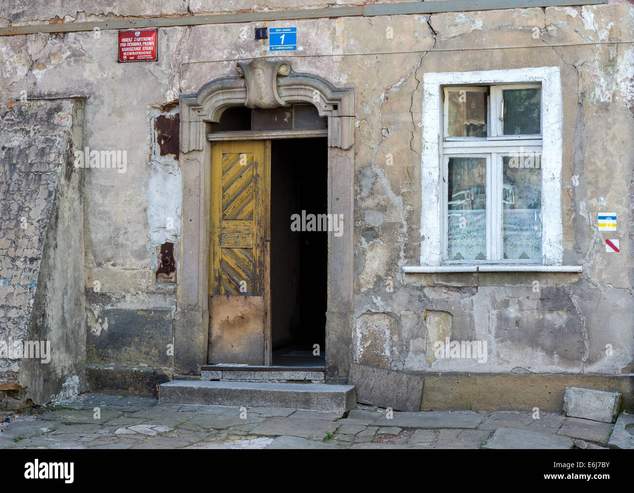 Old ruined house Chelmsko Slaskie Lower Silesia Poland Schomberg Stock ...