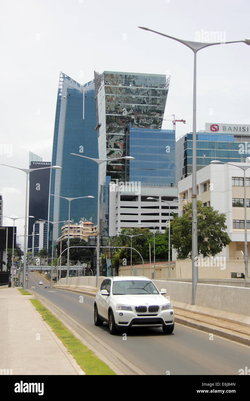 Panama City's financial district buildings. Bank and business offices ...