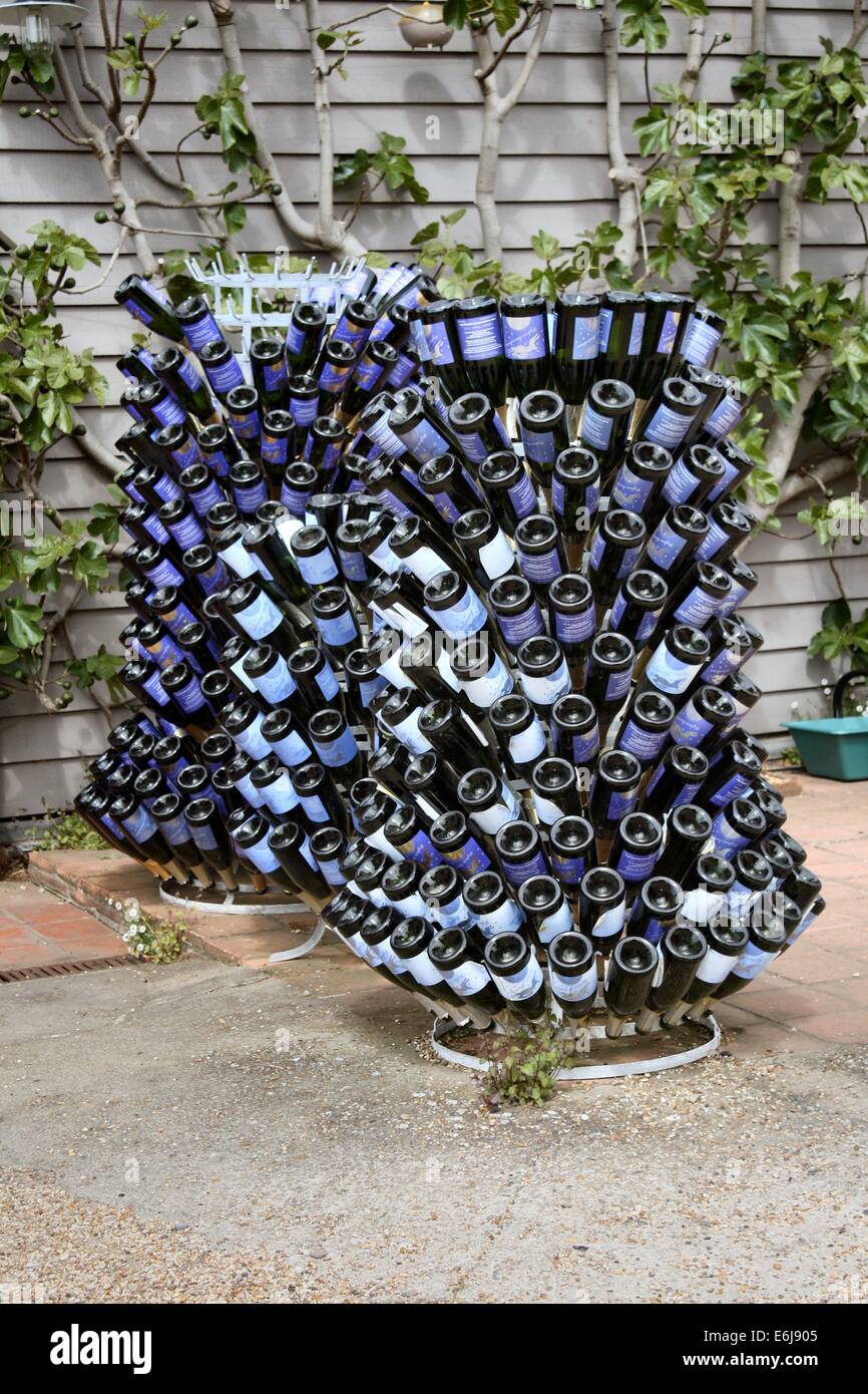 Empty wine bottles in rack hi-res stock photography and images - Alamy