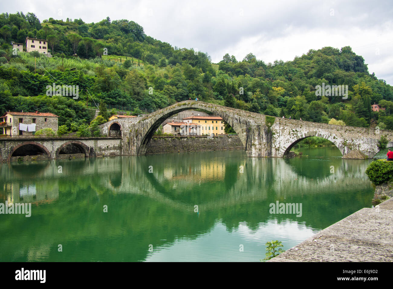 "Ponte della Maddalena" bridge aka Ponte del Diavolo (Devils Bridge) in ...