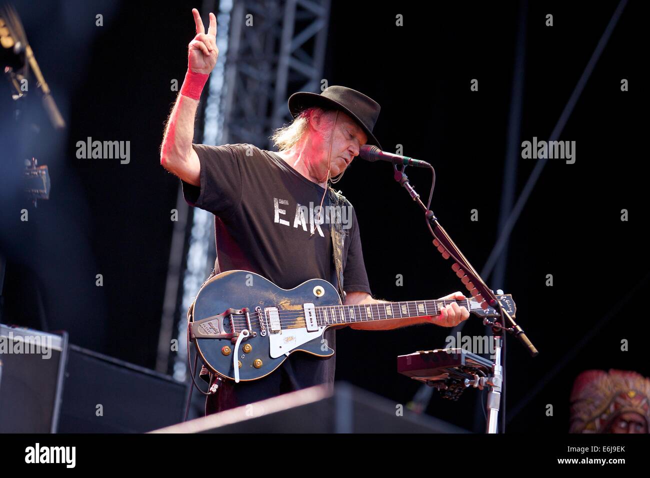 Neil Young, canadian rock musician , July 28, 2014 Stock Photo - Alamy