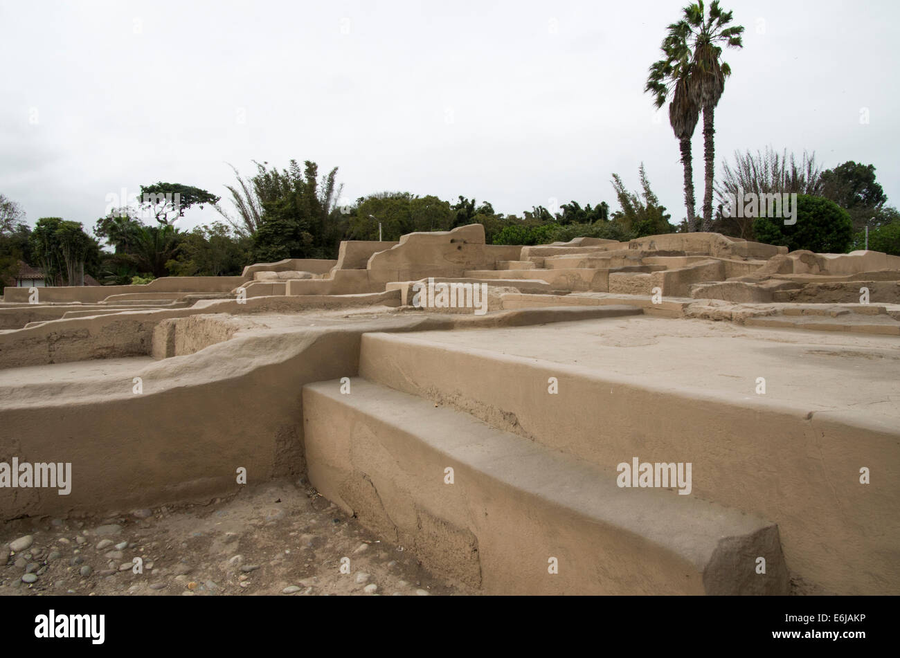 Huaca of San Miguel (1100-1450 BC). Ichma culture. Lima. Peru Stock ...