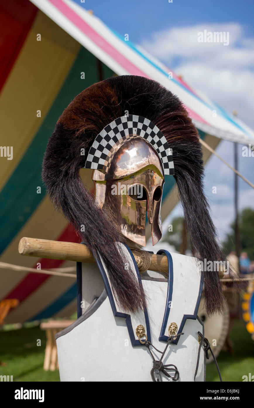 Hoplite. Reenactment. Ancient Greek Soldiers helmet at Military Odyssey ...