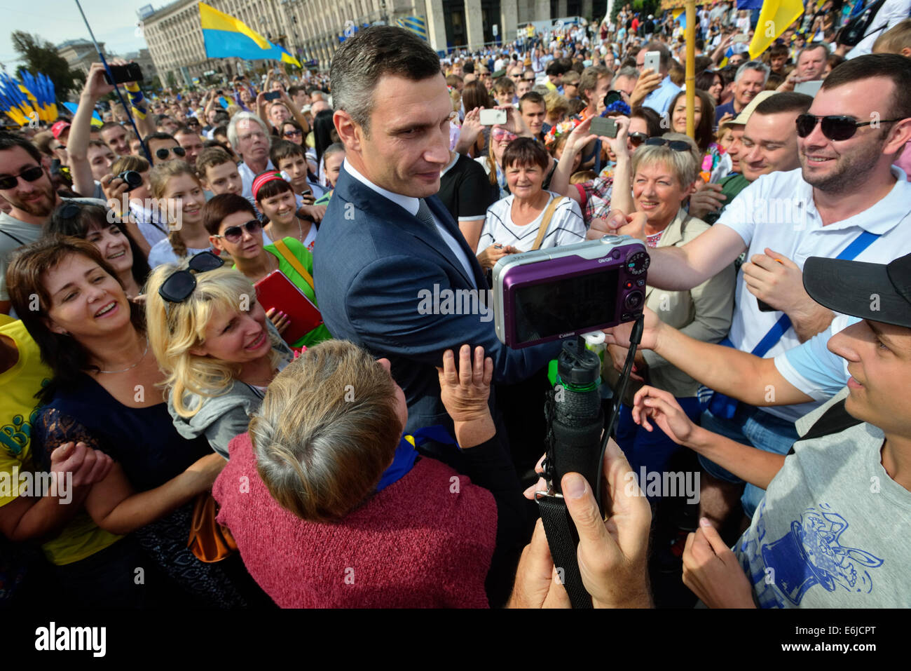 Kyiv, Ukraine, 24th Aug, 2014. Mayor and former boxer Vitali Klitschko ...