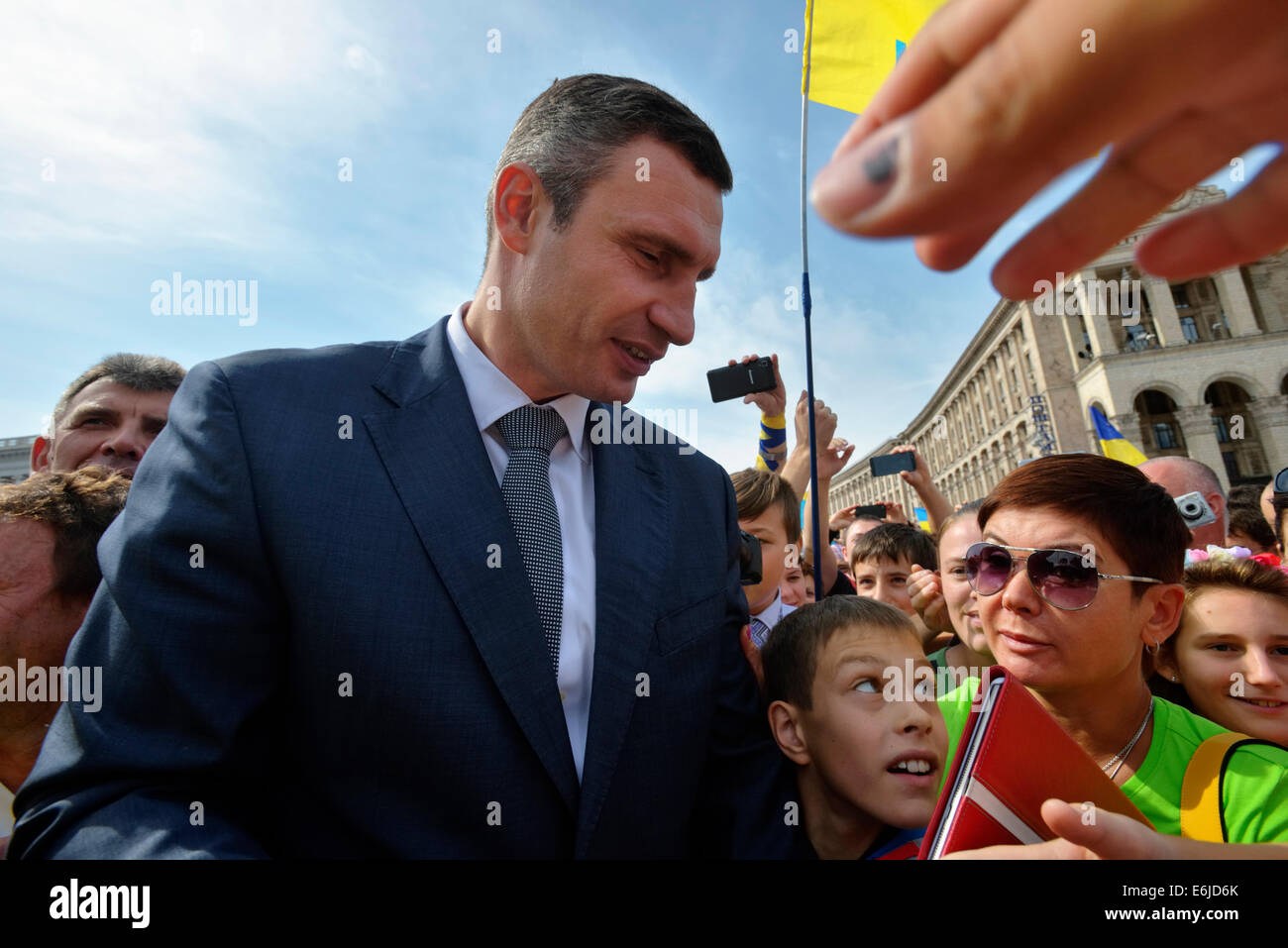 Kyiv, Ukraine, 24th Aug, 2014. Mayor and former boxer Vitali Klitschko ...
