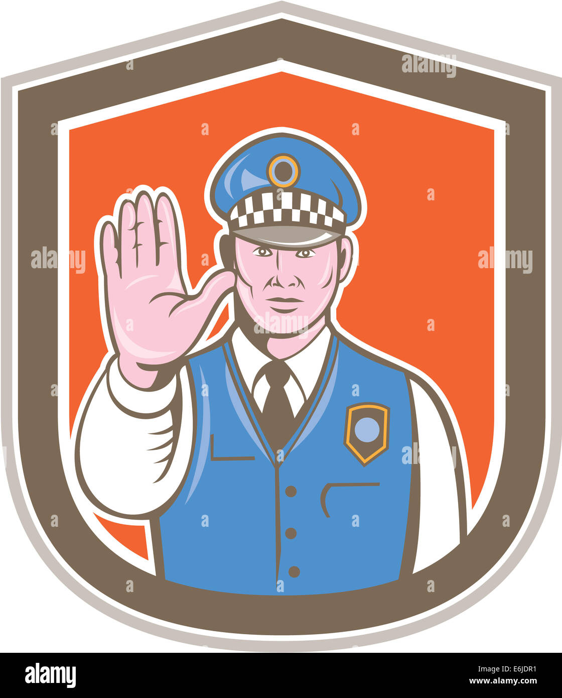 Traffic policeman hand stop sign hi-res stock photography and images ...