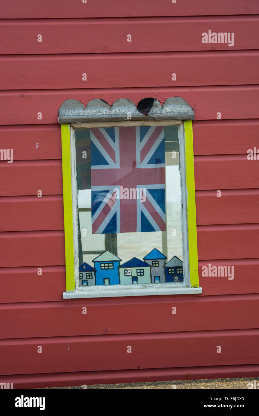 Window of beach hut Stock Photo - Alamy