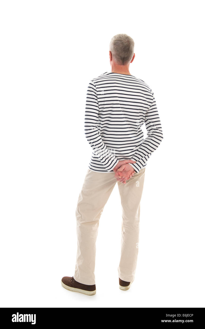 Old man standing isolated back hi-res stock photography and images - Alamy