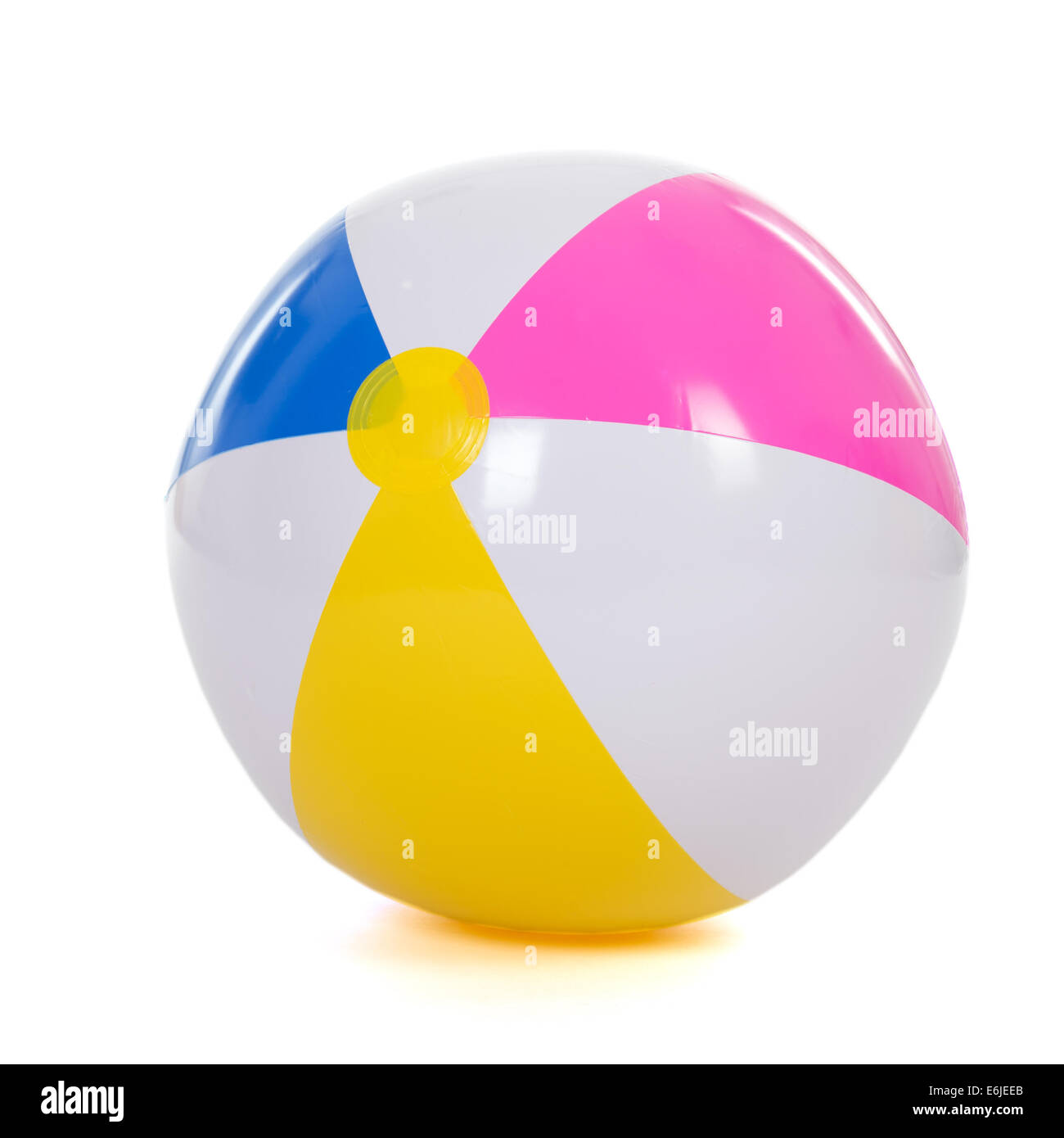 colorful inflatable beach ball isolated over white background Stock ...