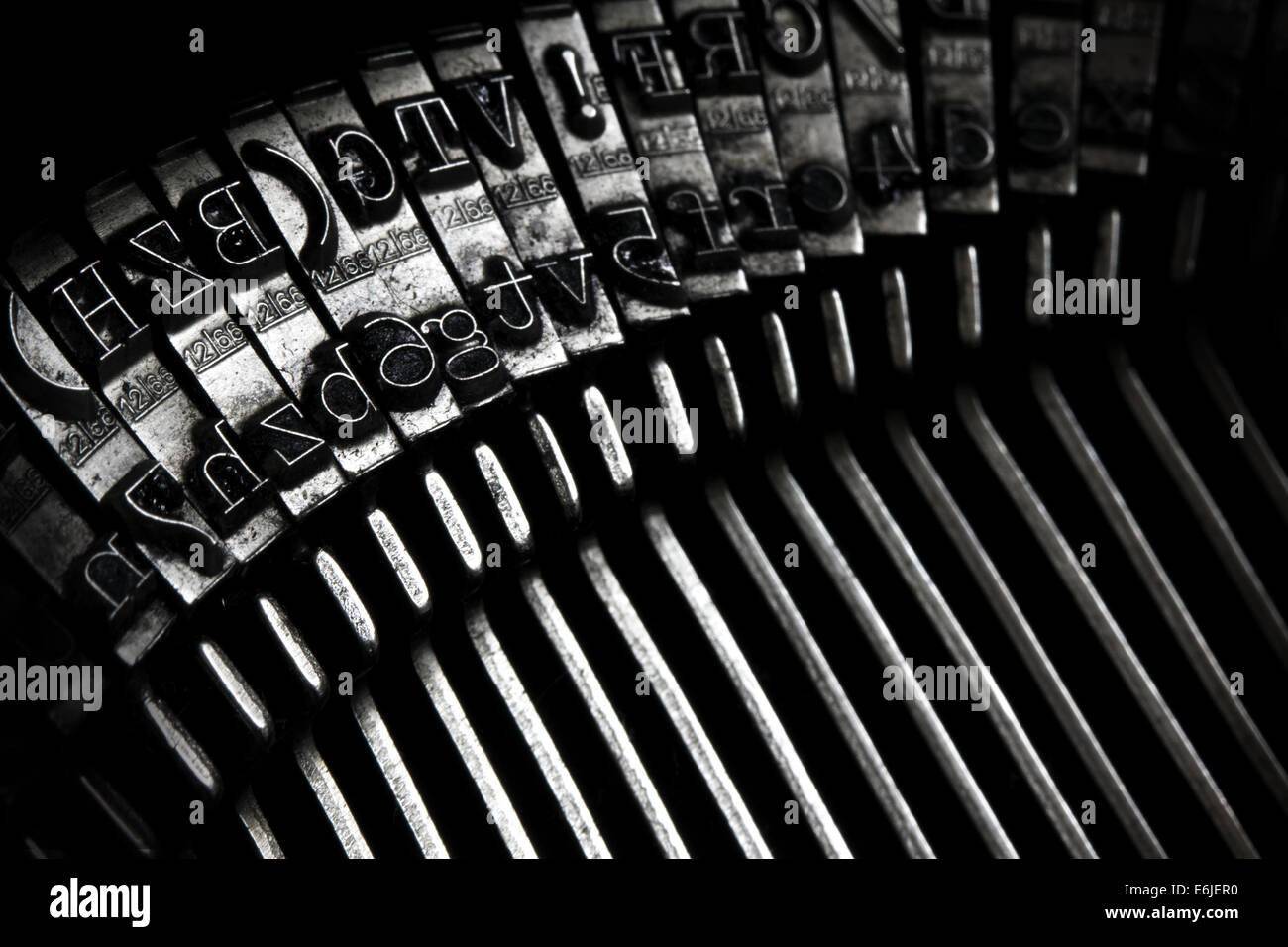 a closeup of an old typewriter keys Stock Photo - Alamy