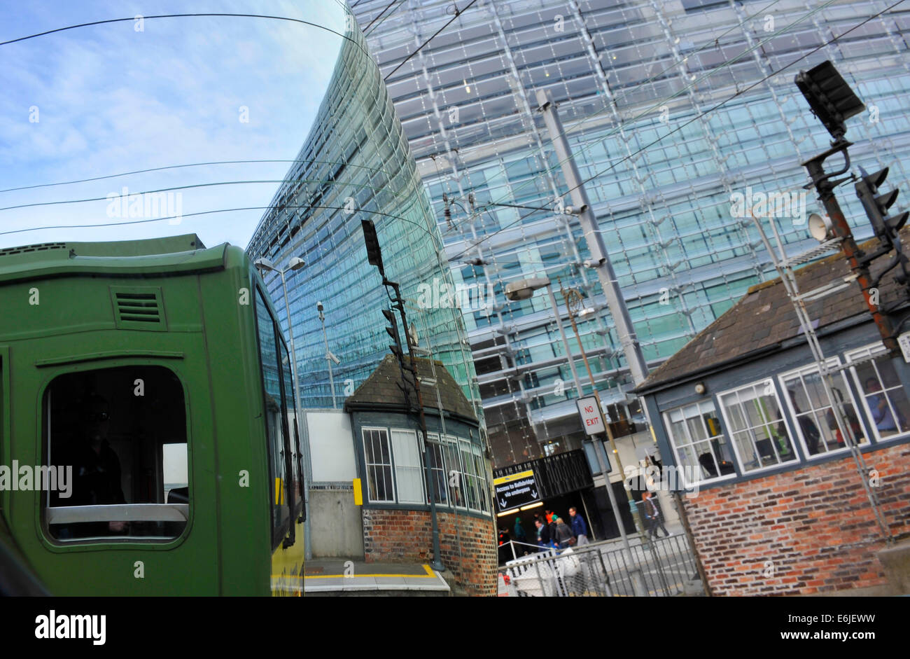 The DART outside the Aviva Stadium, Lansdowne Road, Dublin Stock Photo ...