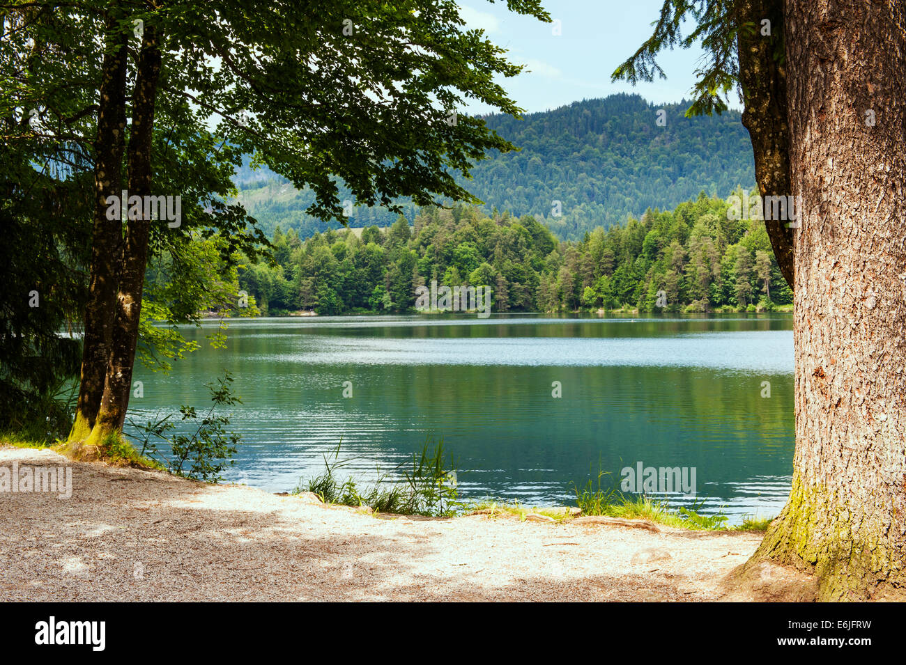 The beautiful lake in Hechtsee in the Tyrol region of Austria Stock ...