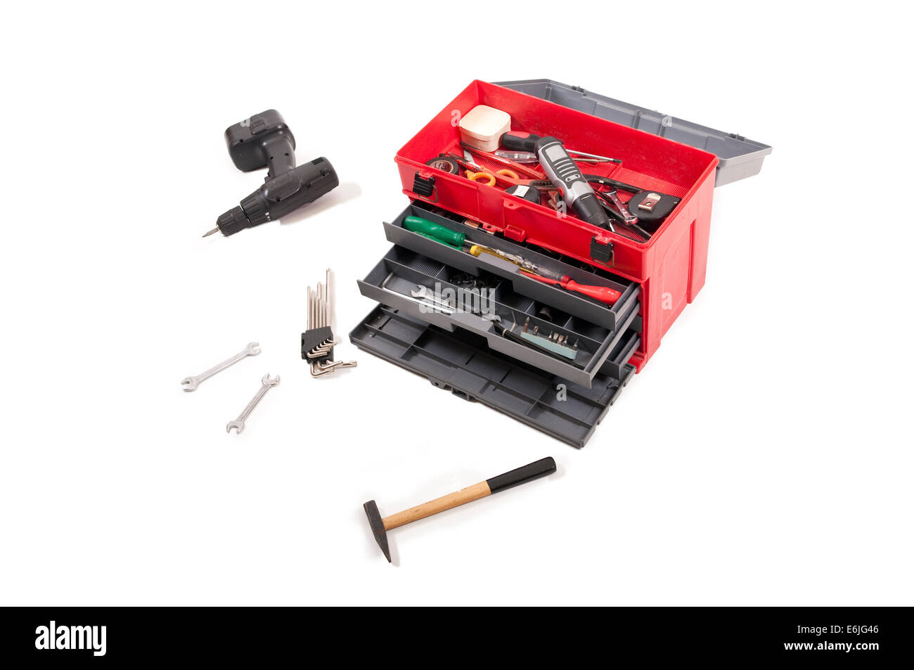 Toolbox hammer spanner hi-res stock photography and images - Alamy