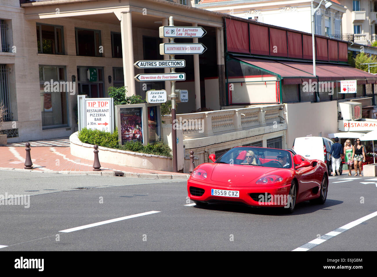 Red Ferrari F430 Monte Carlo an area of the Principality of Monaco ...