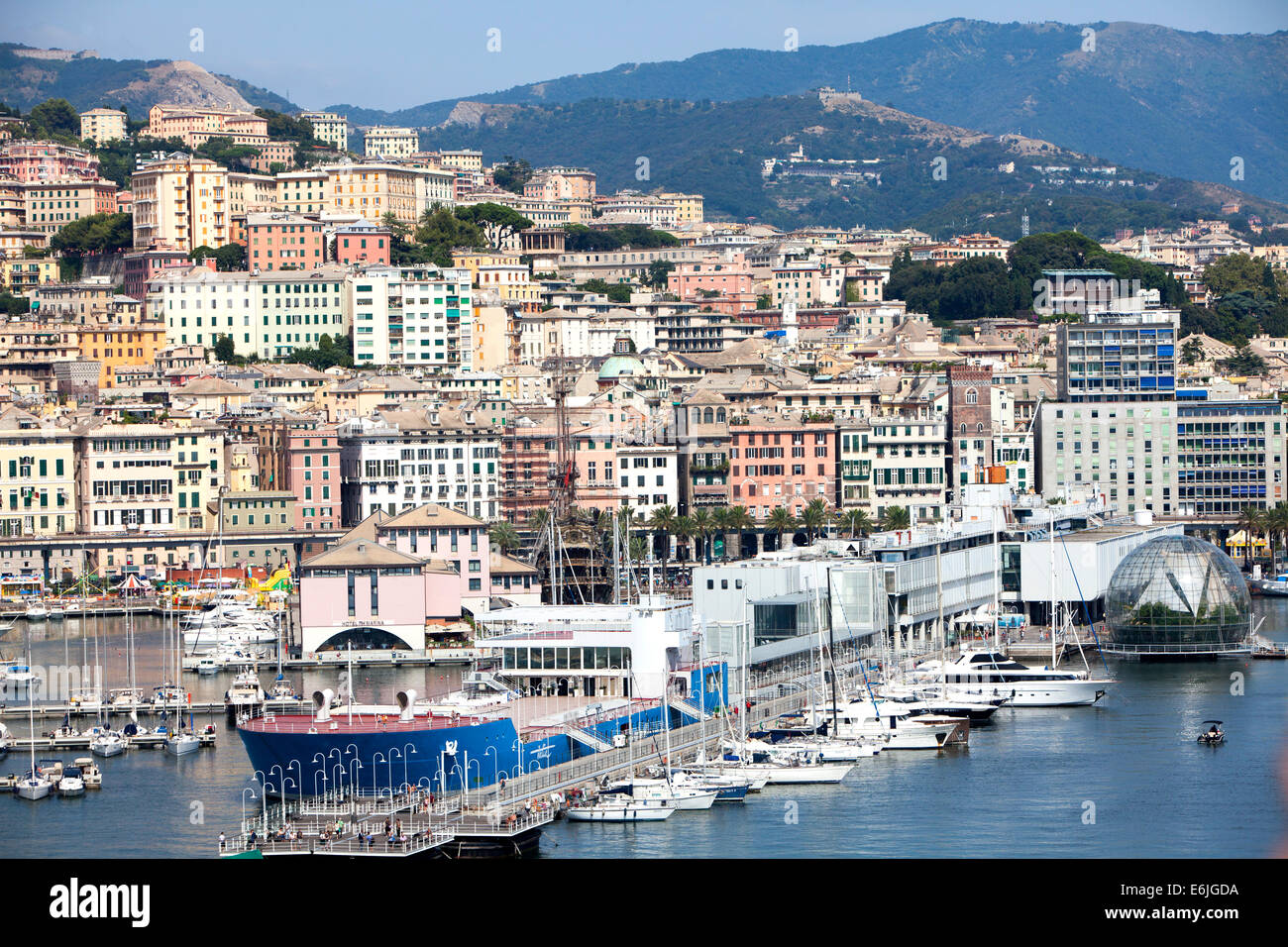 Port of Genoa the capital of Liguria in Italy Stock Photo - Alamy