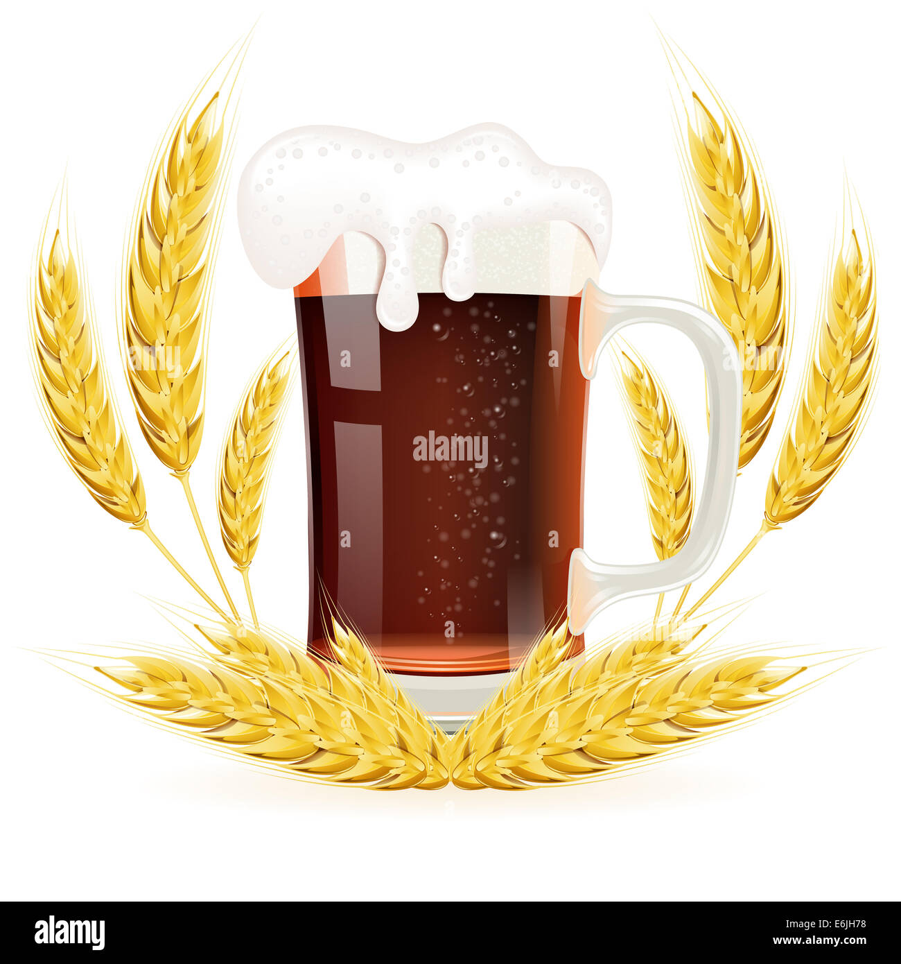 Beer glass wheat ears Cut Out Stock Images & Pictures - Alamy