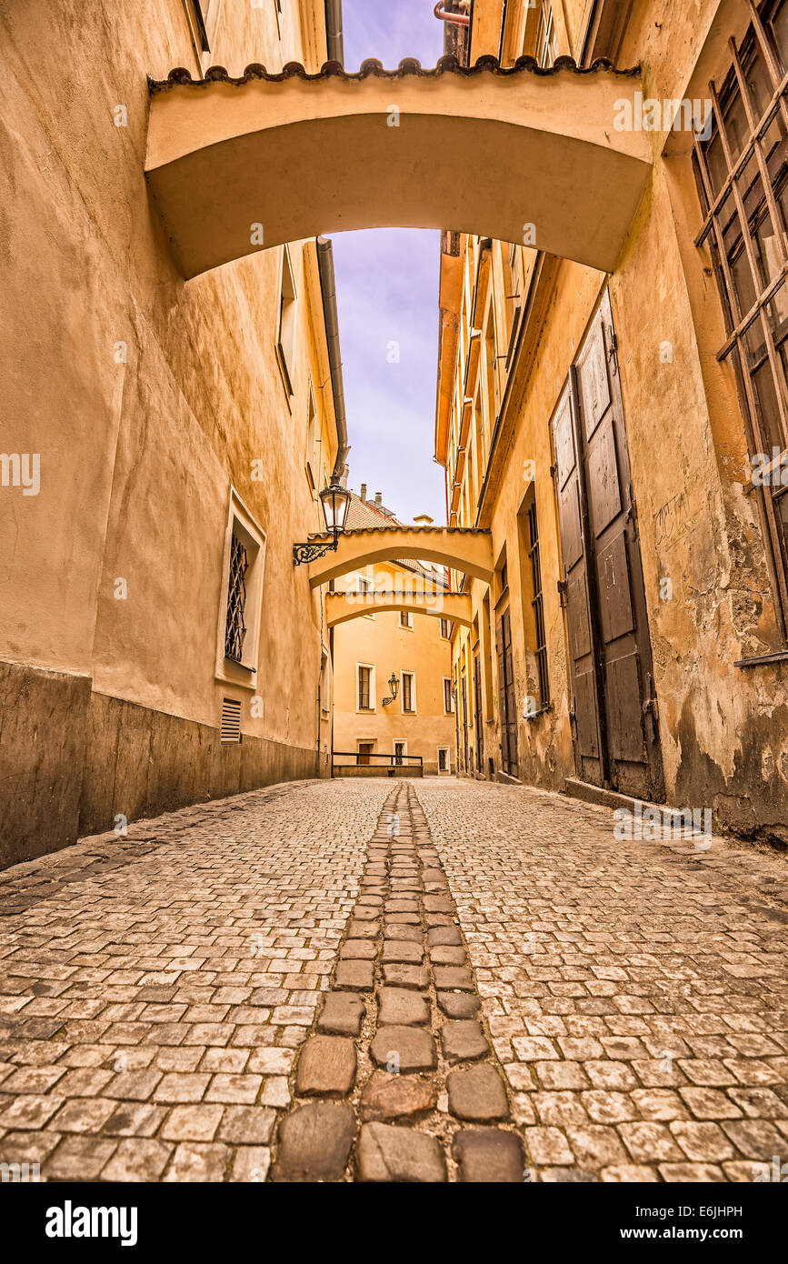 Pedestrian alley in medieval hi-res stock photography and images - Alamy