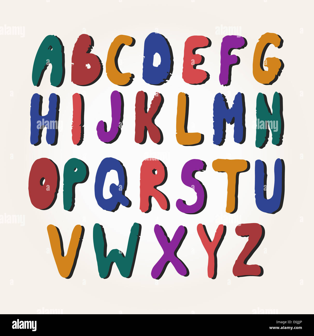 Colorful alphabet letters with shadow Stock Photo - Alamy