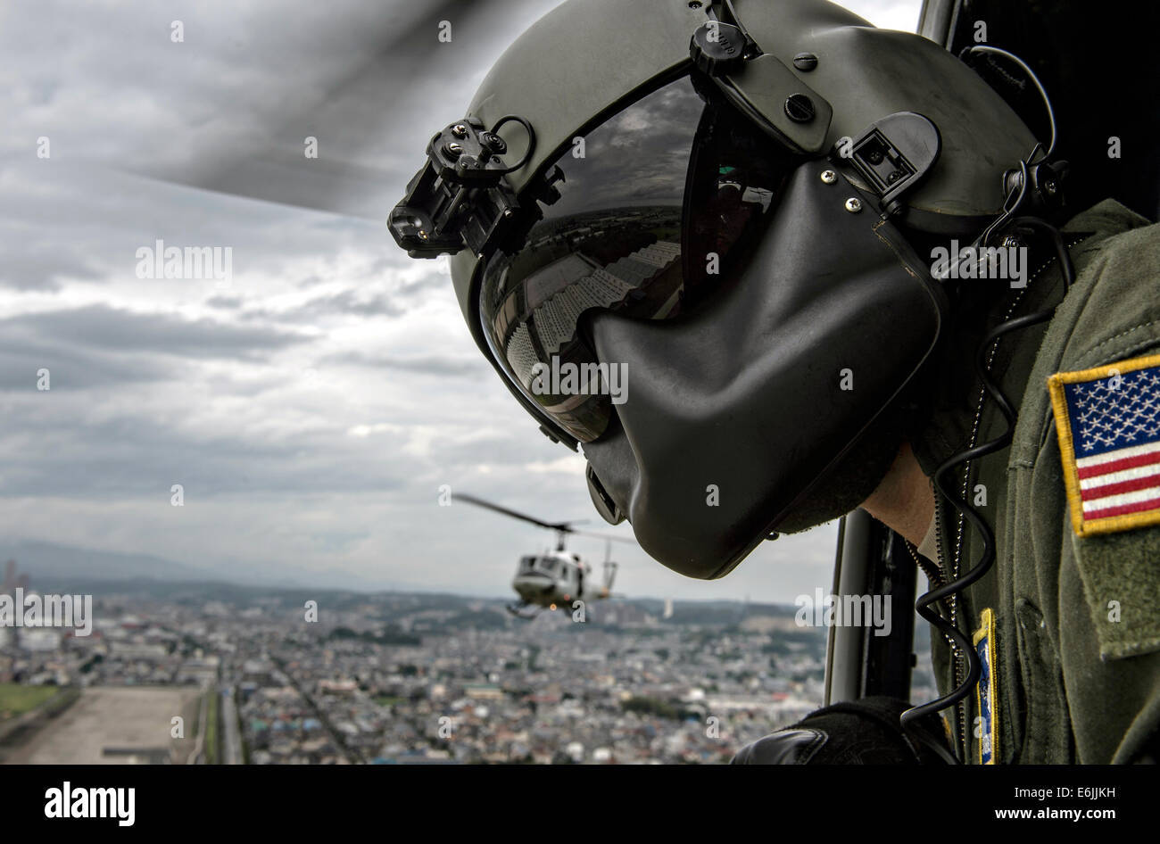 US Air Force Staff Sgt. Michael Wright, 459th Airlift Squadron UH-1N ...
