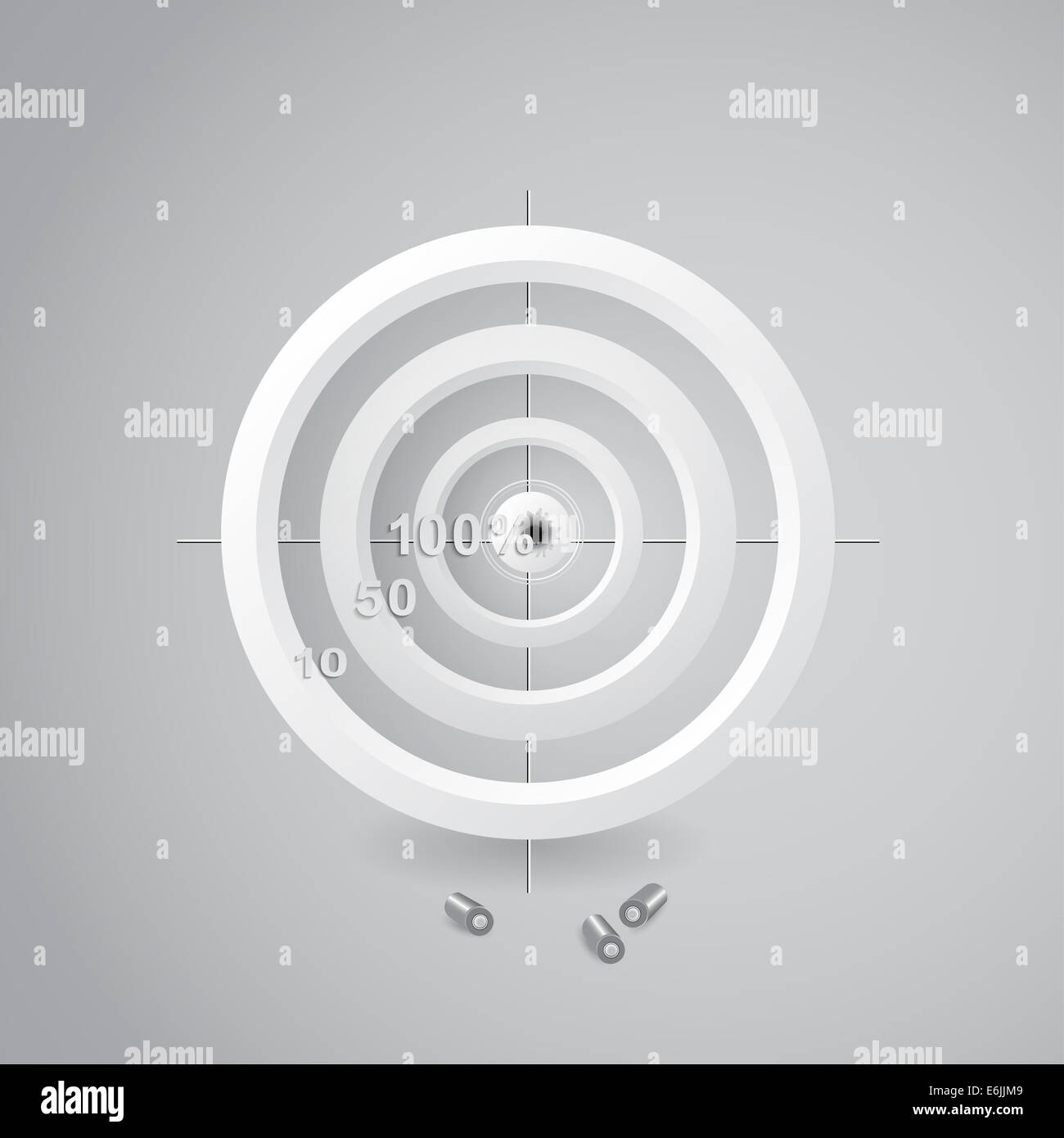 Vector image of the target and the digits on a gray background Stock ...