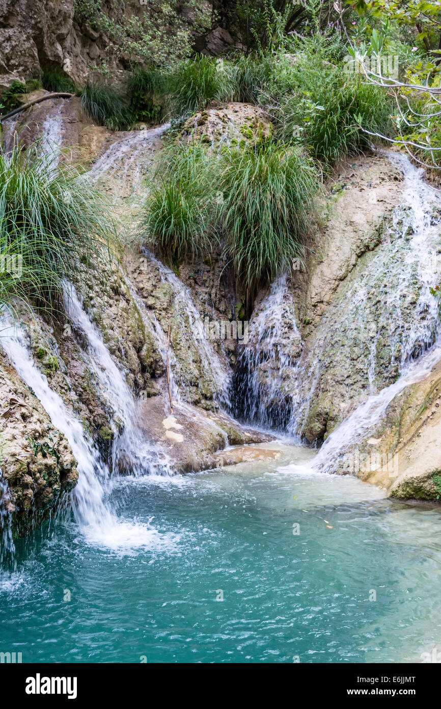Mountain Lake and Waterfall. Greece, Messinia Stock Photo - Alamy