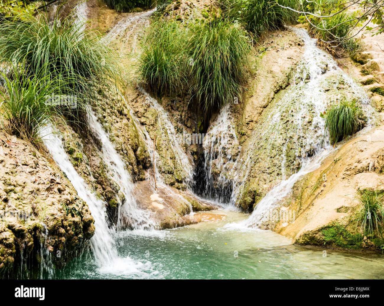 Mountain Lake and Waterfall. Greece, Messinia Stock Photo - Alamy