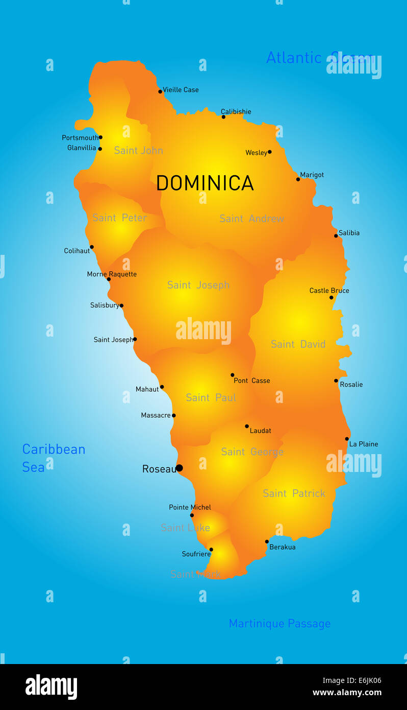 Map of roseau hi-res stock photography and images - Alamy