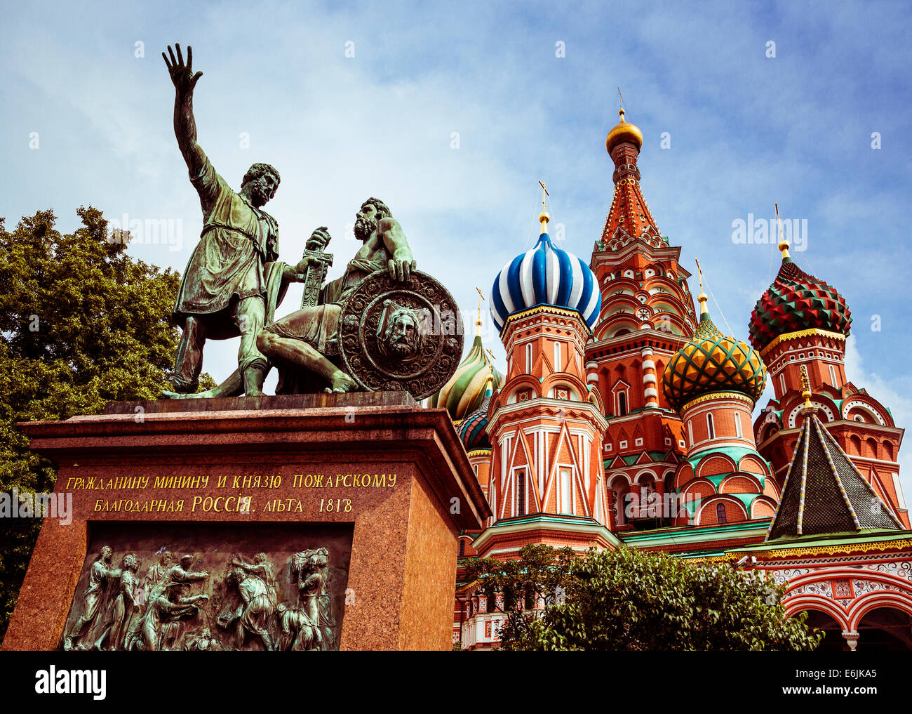 Statues outside Saint Basil's Cathedral, a former church now museum ...