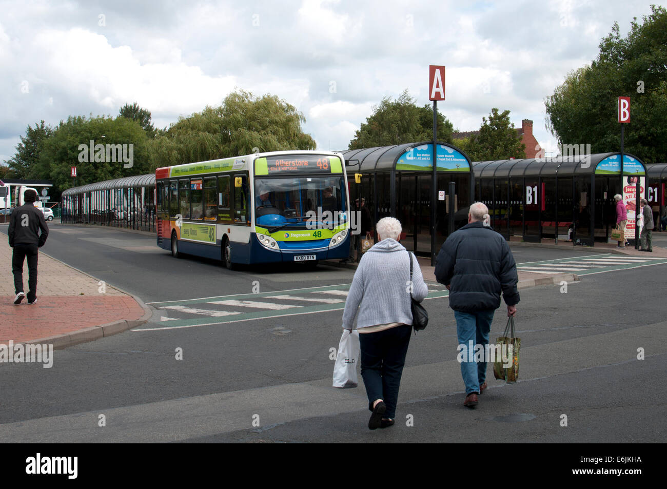 Stagecoach No 48 bus at Nuneaton bus station, Warwickshire, UK Stock ...
