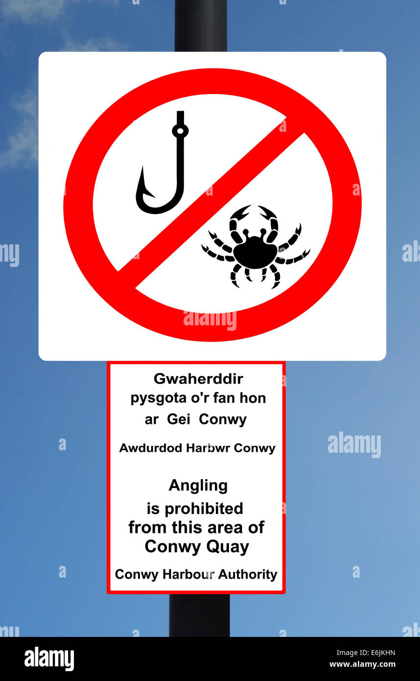 No Fishing sign Stock Photo - Alamy