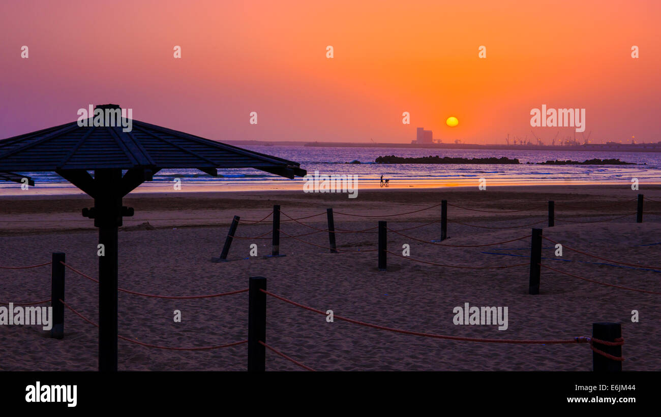 Beautiful sunset over Atlantic Ocean in Agadir, Morocco Stock Photo - Alamy