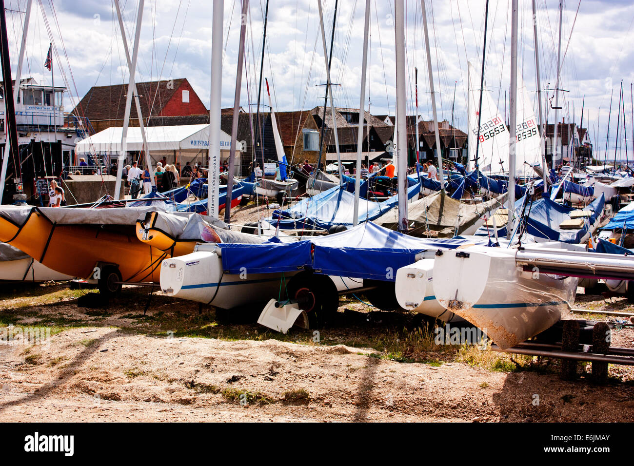 The sail boats at Whitstable Stock Photo - Alamy