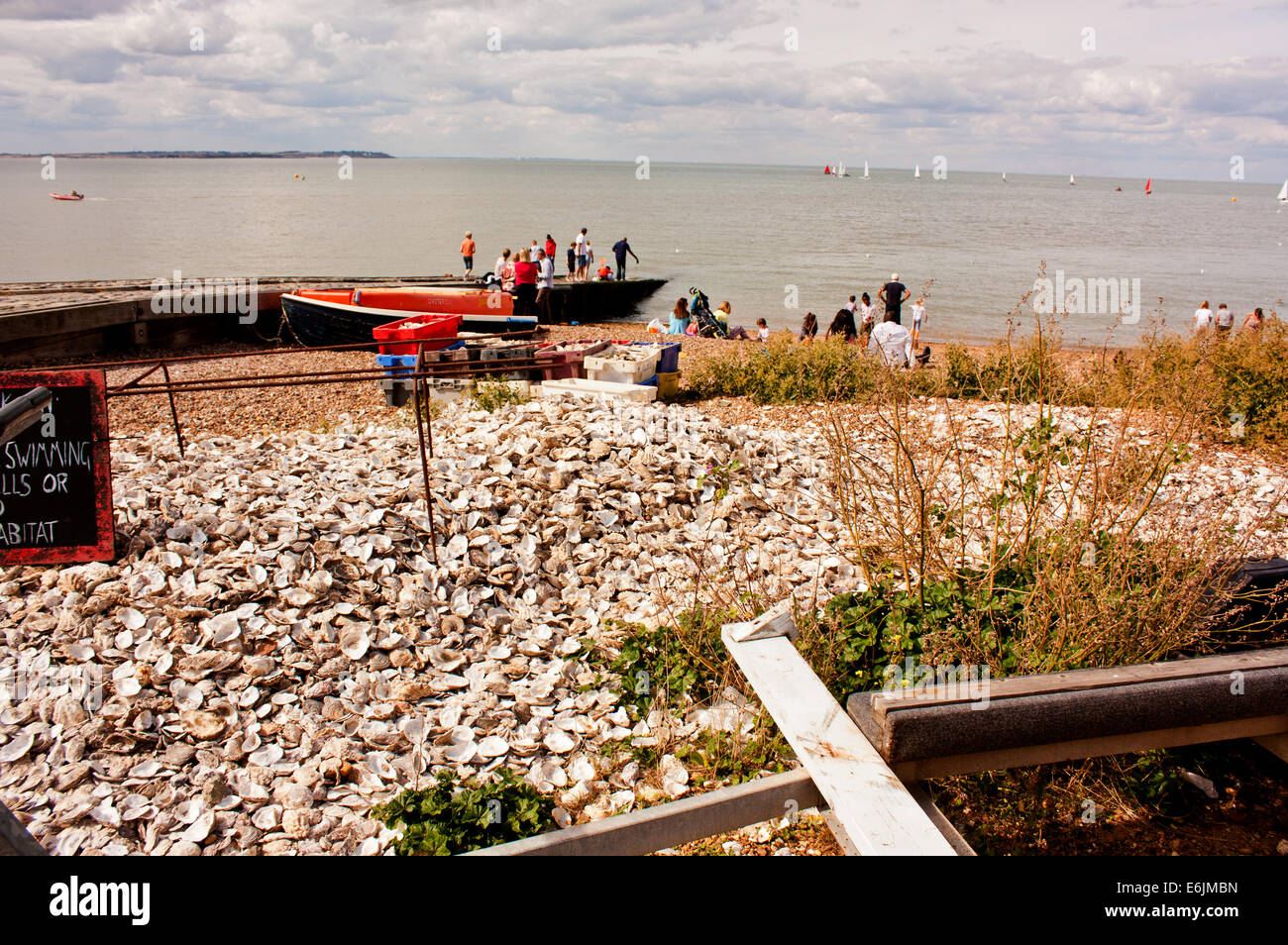 The pebbled beach at Whitstable on the Kent coast Stock Photo - Alamy