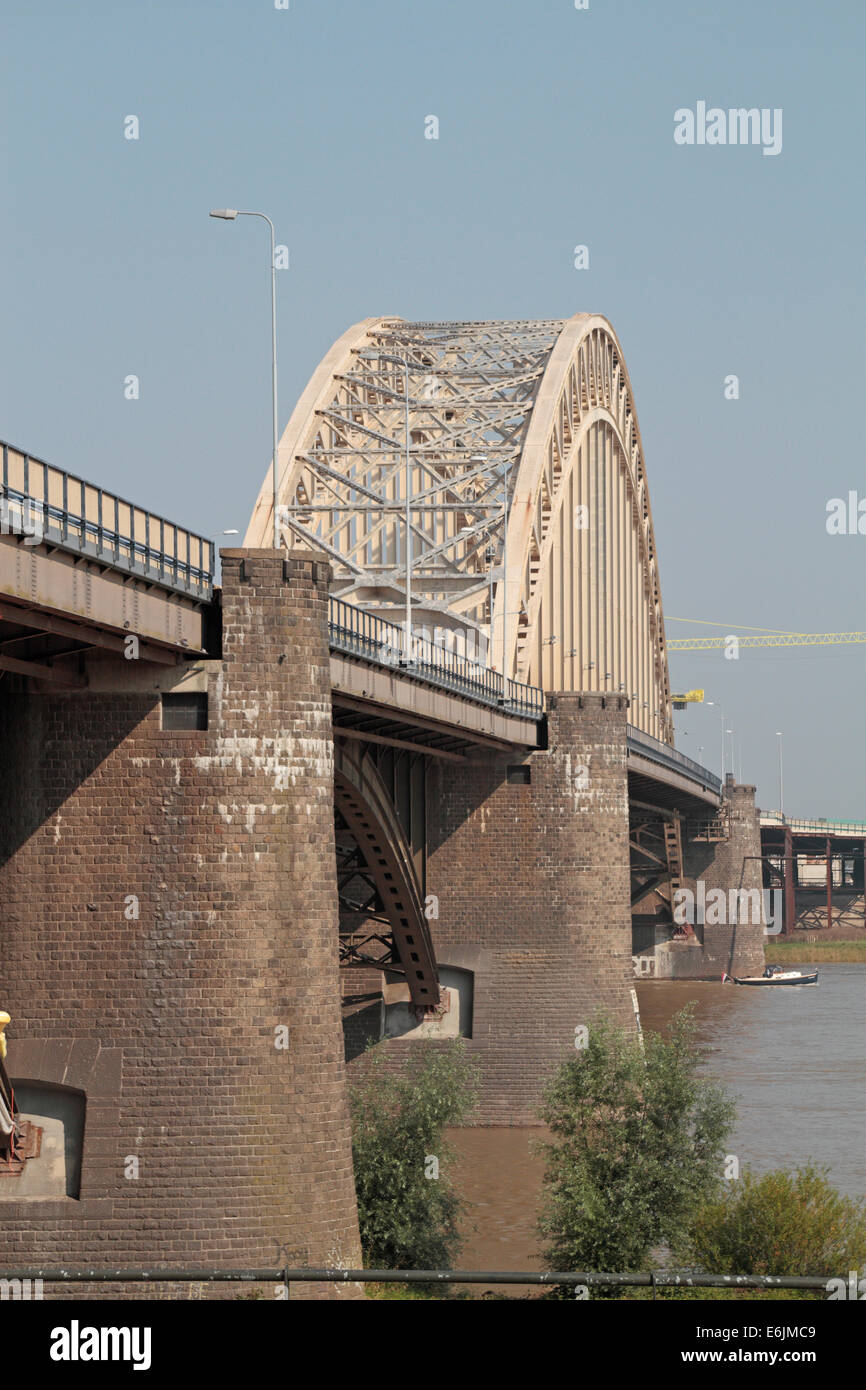 The Nijmegen road bridge, captured during Operation Market Garden ...