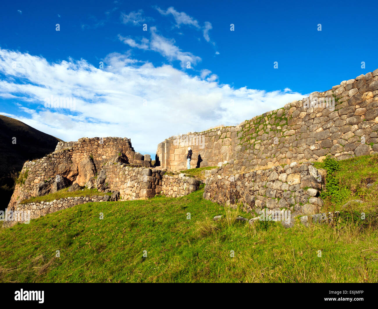 Ruins of Puka Pukara (Red Fortress) near Cusco - Peru Stock Photo - Alamy