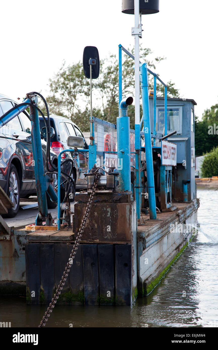Reedham Ferry on the River Yare in Norfolk, the only crossing on this ...