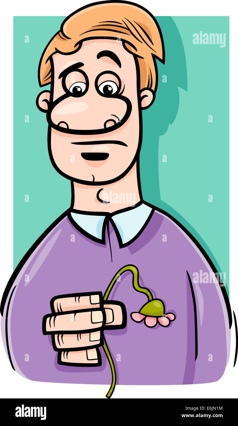 Cartoon illustration sad disappointed man hi-res stock photography and ...