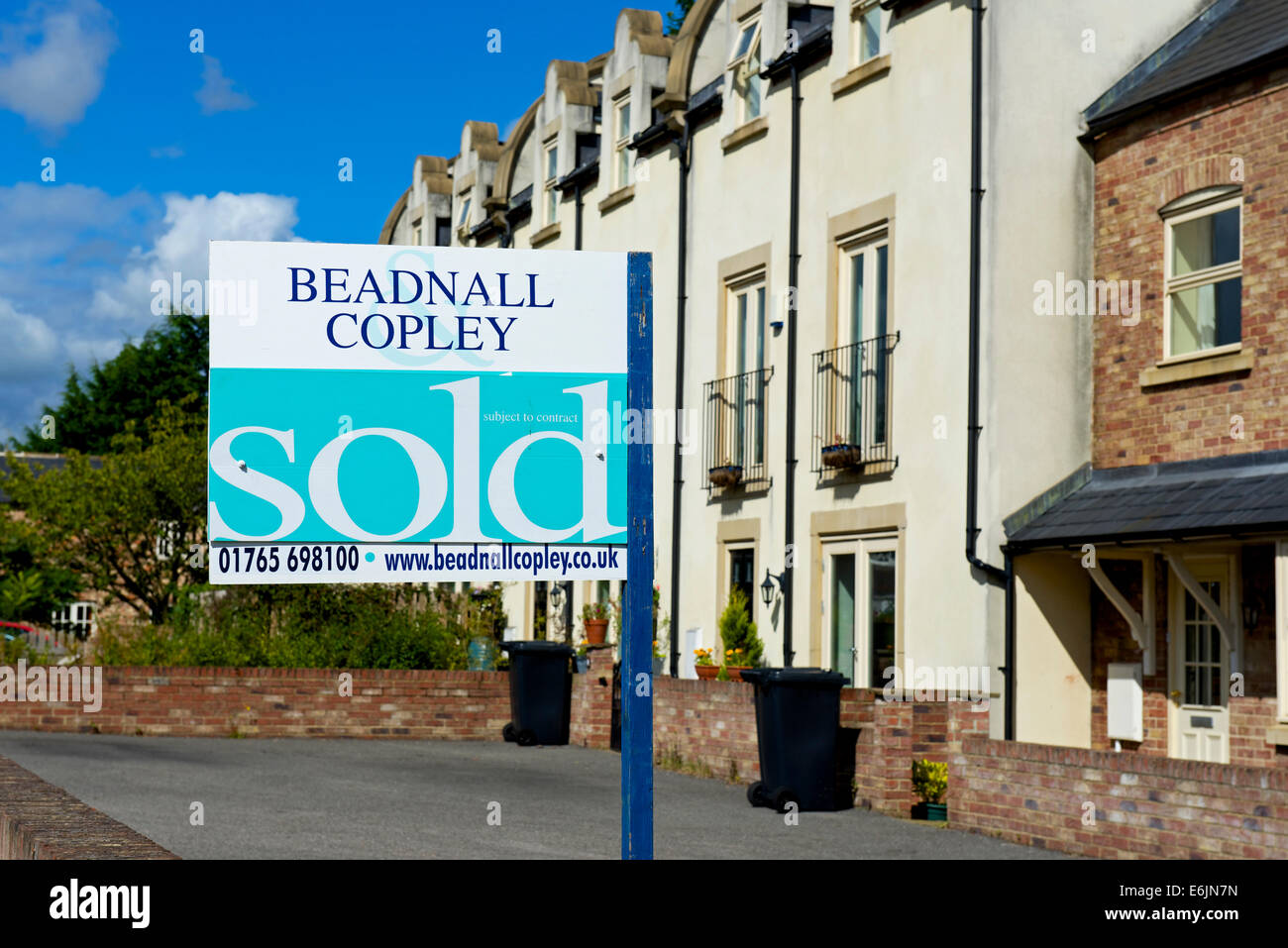 House Sold sign in Ripon, North Yorkshire, England UK Stock Photo - Alamy