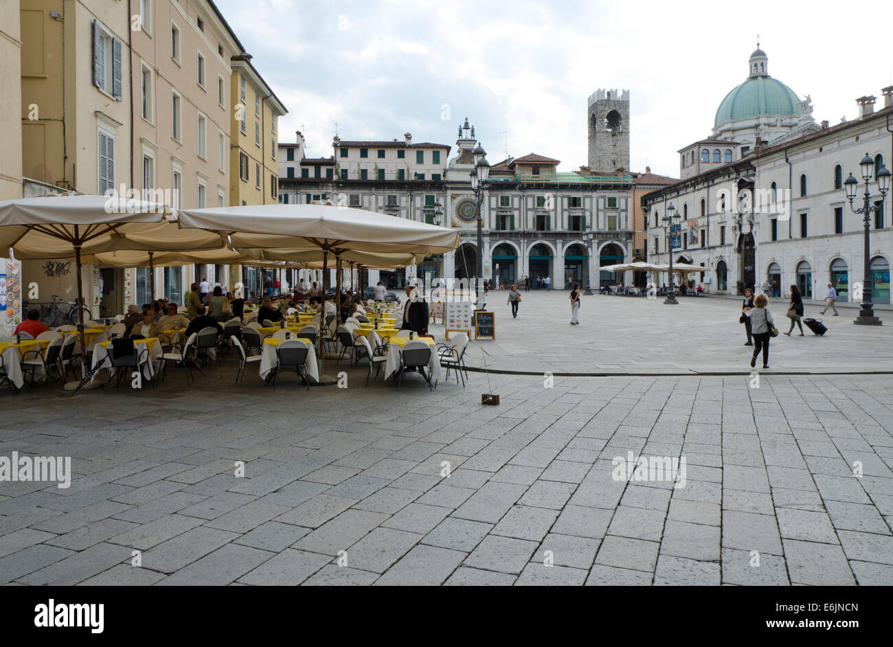 Brescia Italy. The Piazza della Loggia square in Brescia, Lombardy ...
