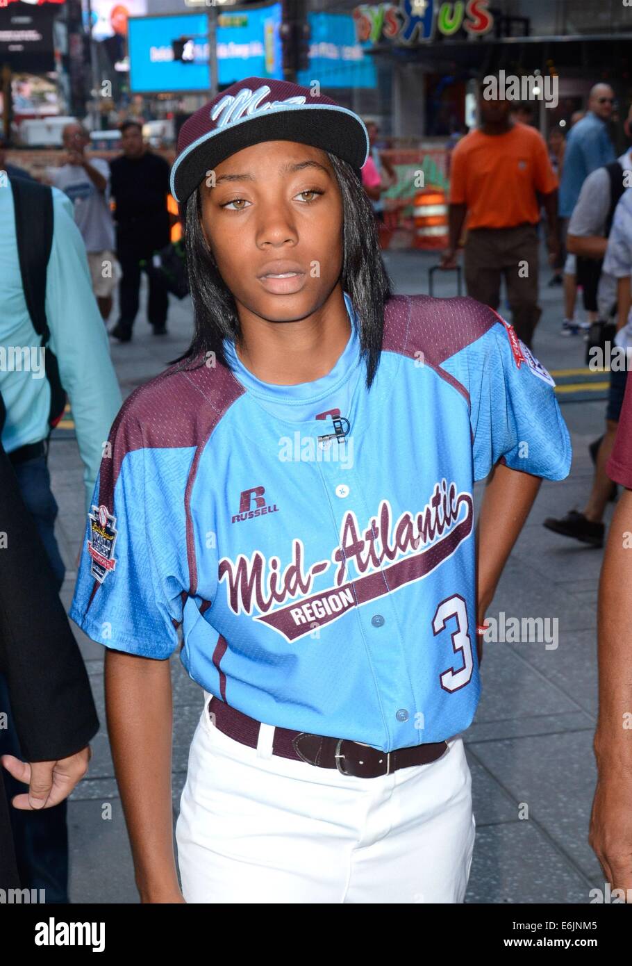 New York, NY, USA. 25th Aug, 2014. Mo'ne Davis at talk show appearance ...
