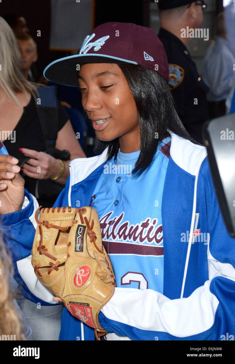 New York, NY, USA. 25th Aug, 2014. Mo'ne Davis at talk show appearance ...