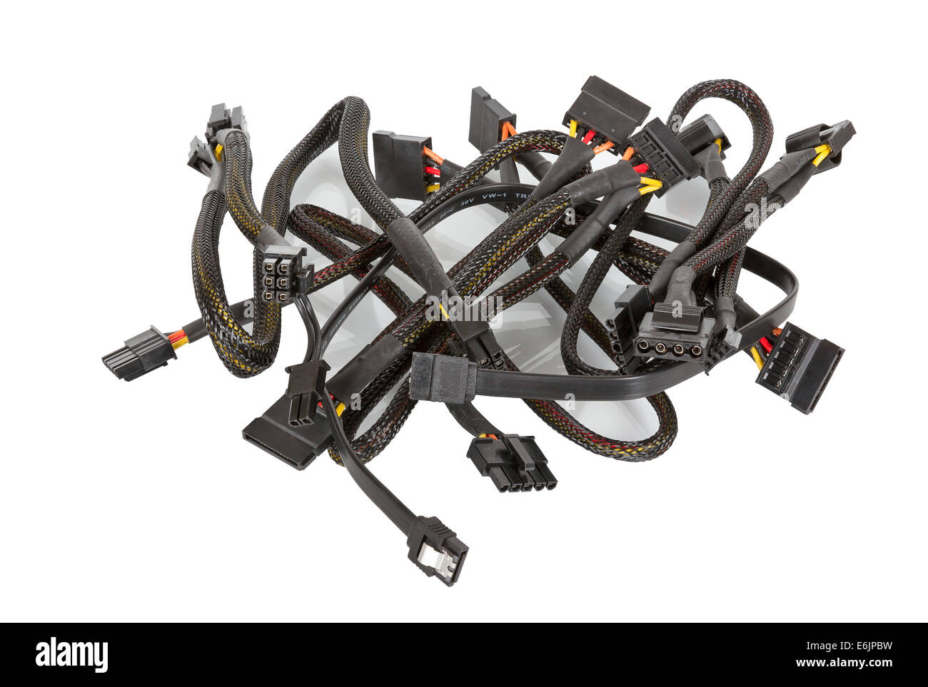 computer wires on a white background Stock Photo - Alamy