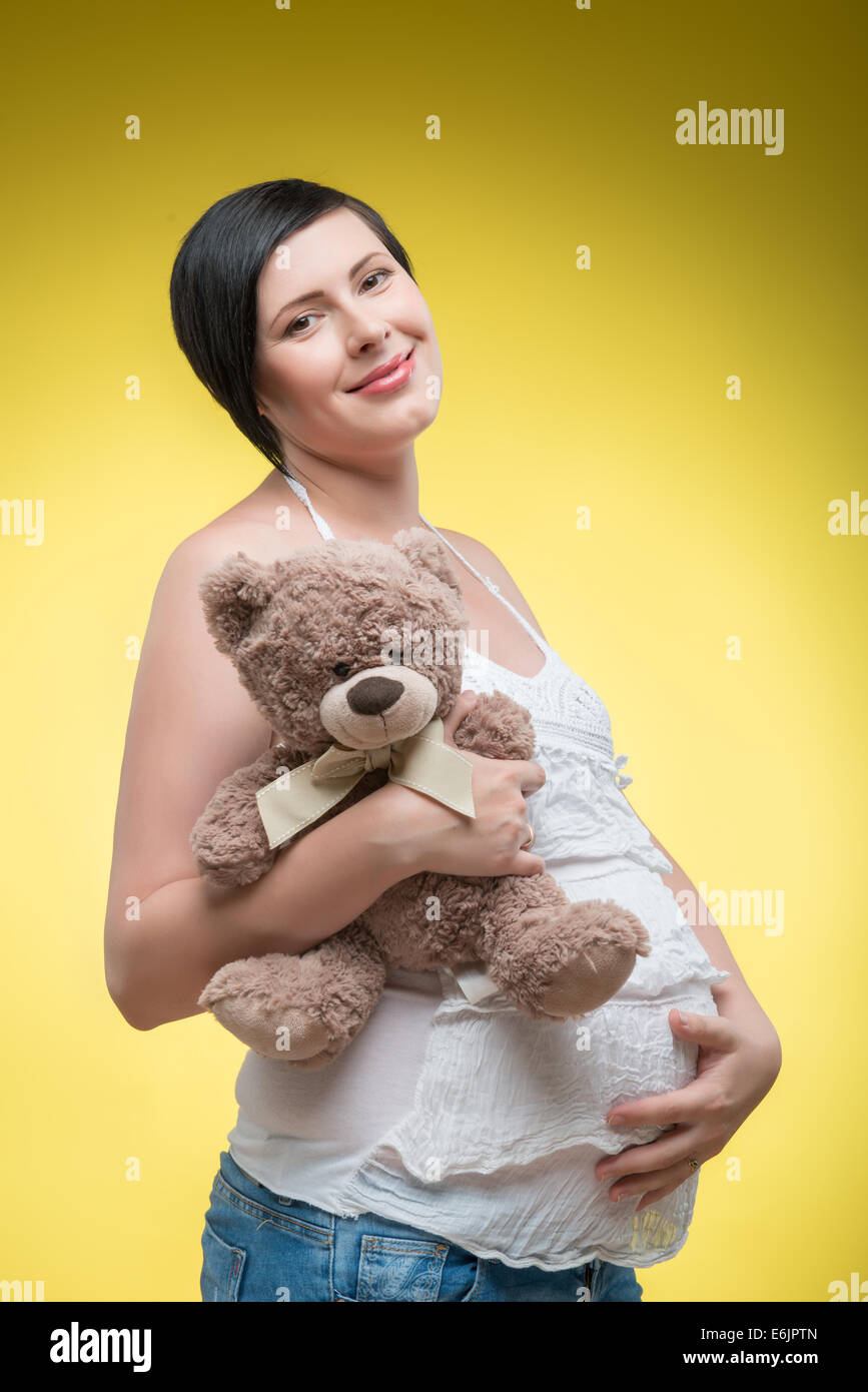 Pregnant woman expecting her baby Stock Photo - Alamy