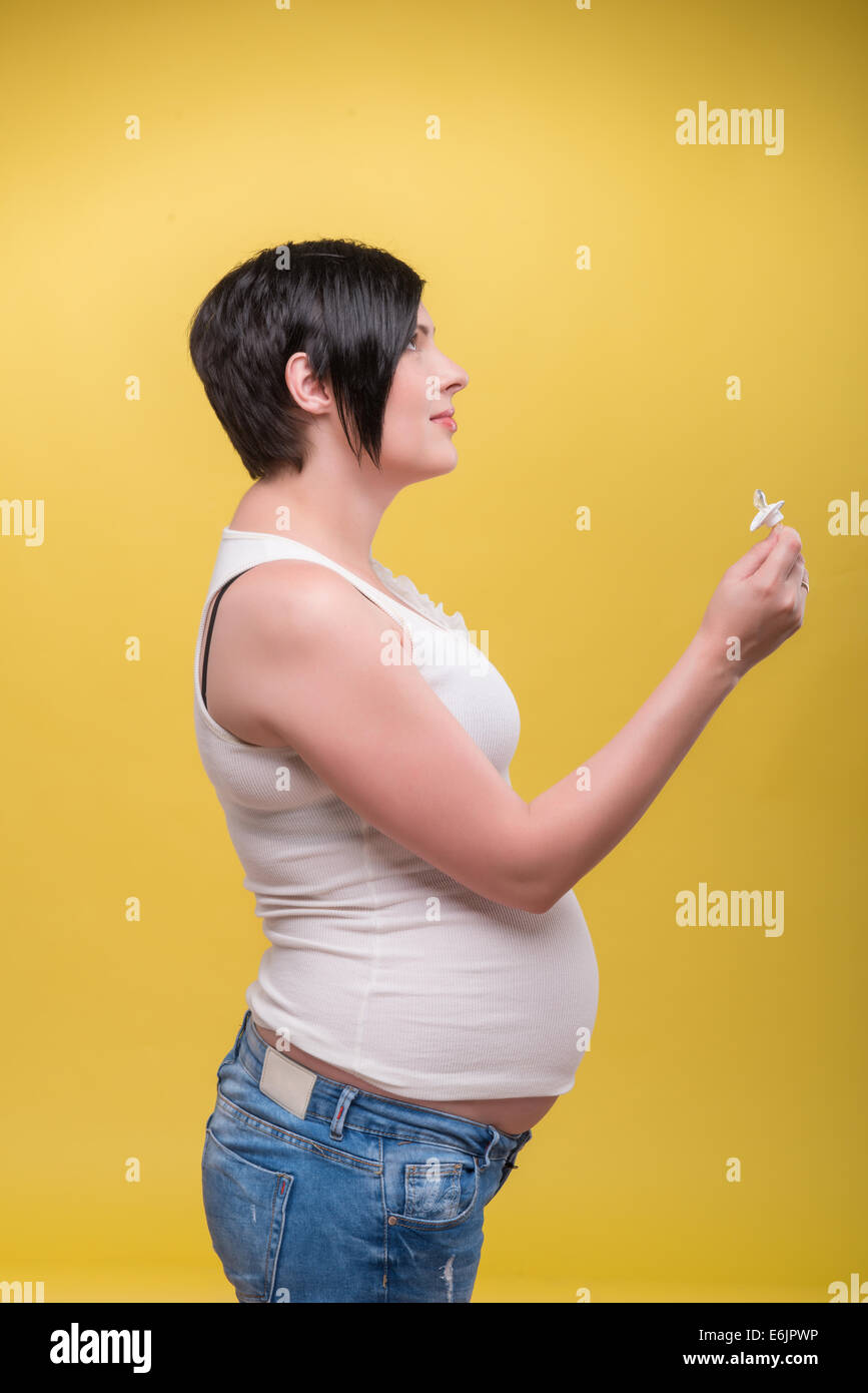Pregnant woman expecting her baby Stock Photo - Alamy