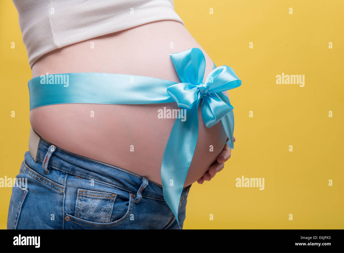 Pregnant woman expecting her baby Stock Photo - Alamy