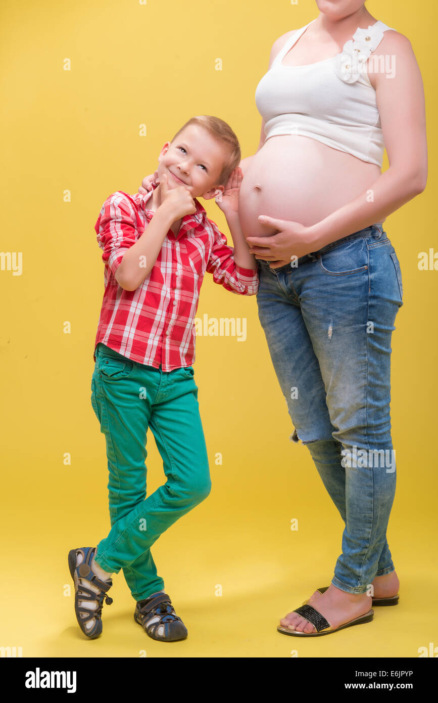 Pregnant woman expecting her baby Stock Photo - Alamy